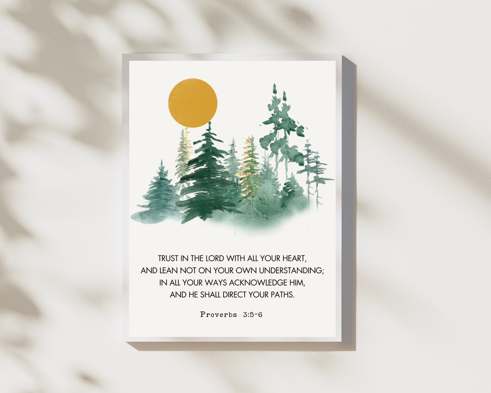 Printable Wall Decor Proverbs 3:5- Christian Art - Christianartprint