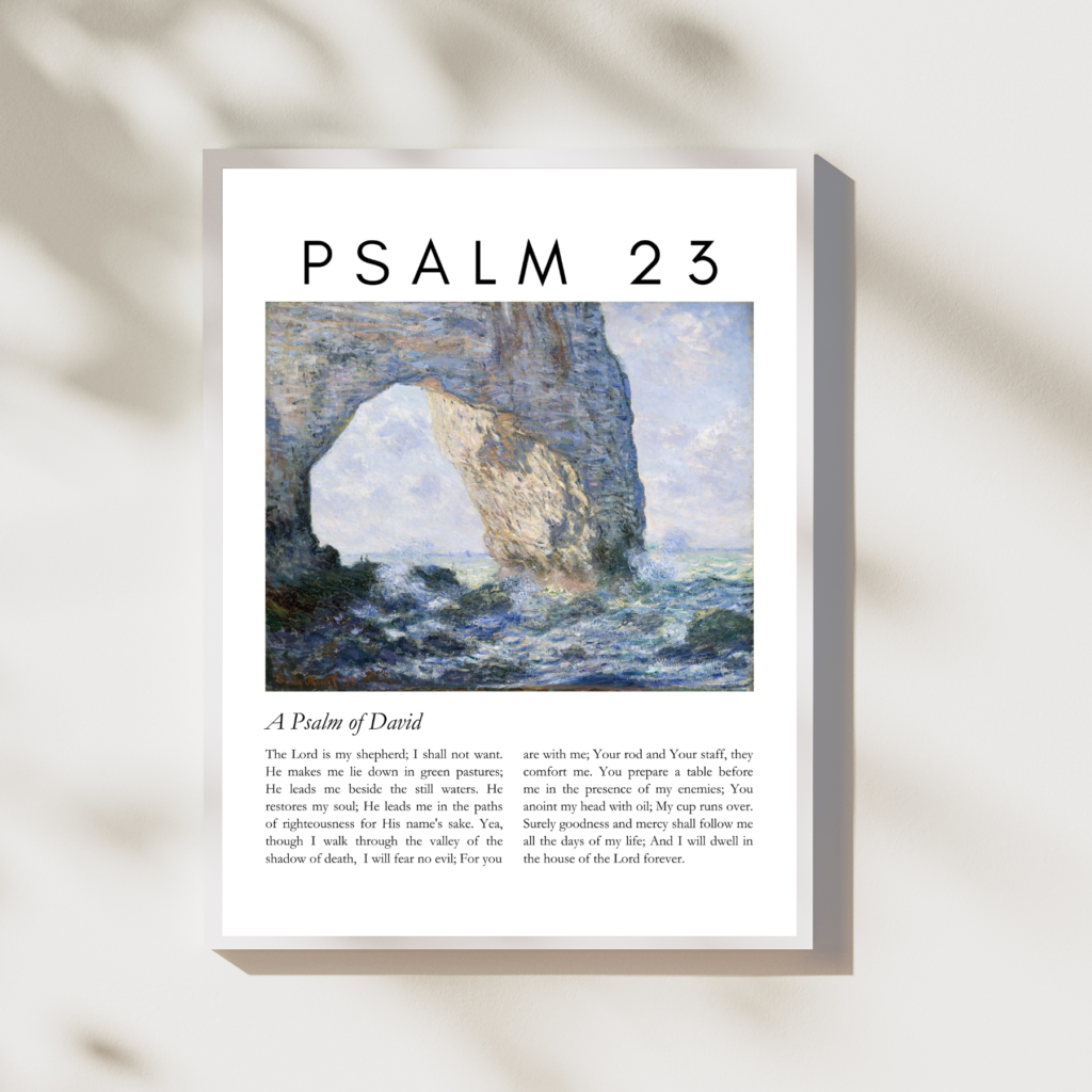 Bible Verse Psalm 23: Uplifting Christian Decor - Christianartprint