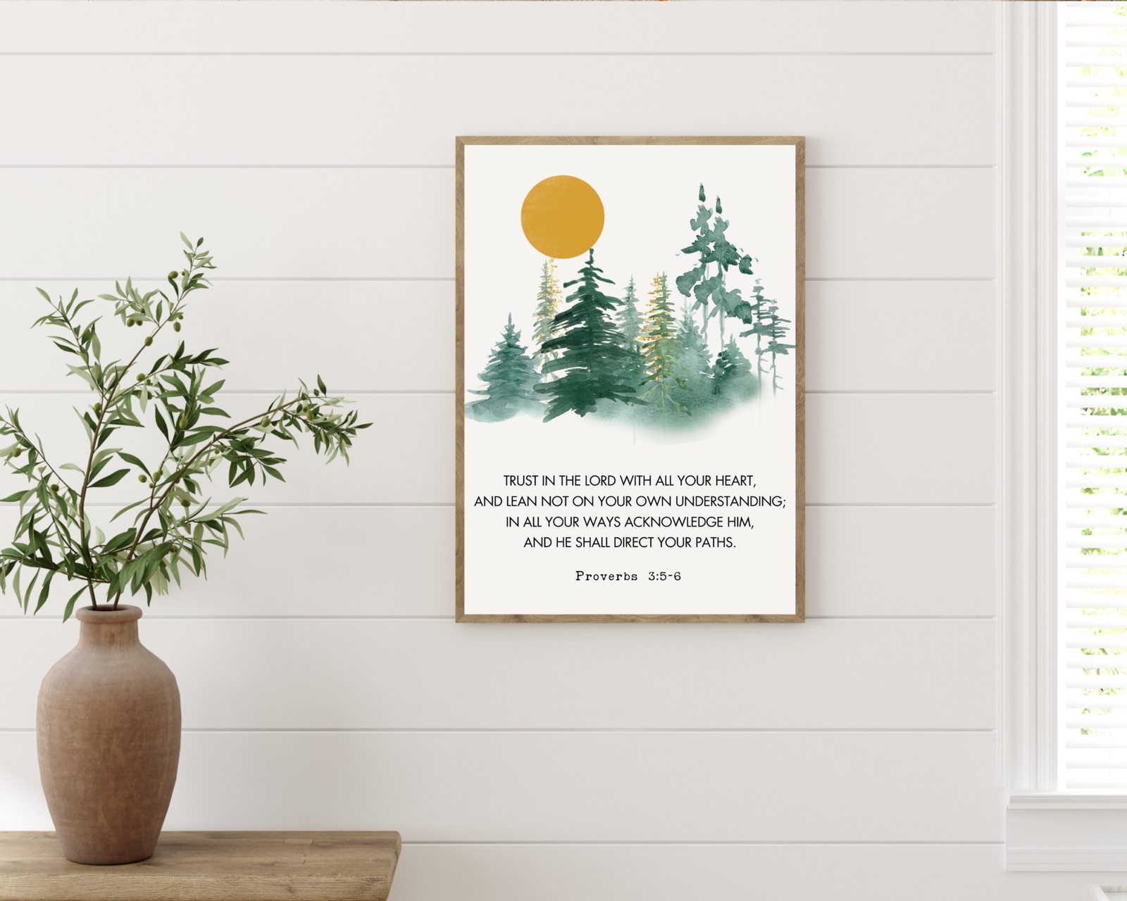 Printable Wall Decor Proverbs 3:5- Christian Art - Christianartprint